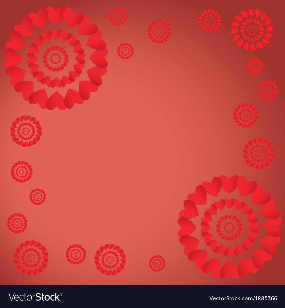 Patterns on red background Royalty Free Vector Image