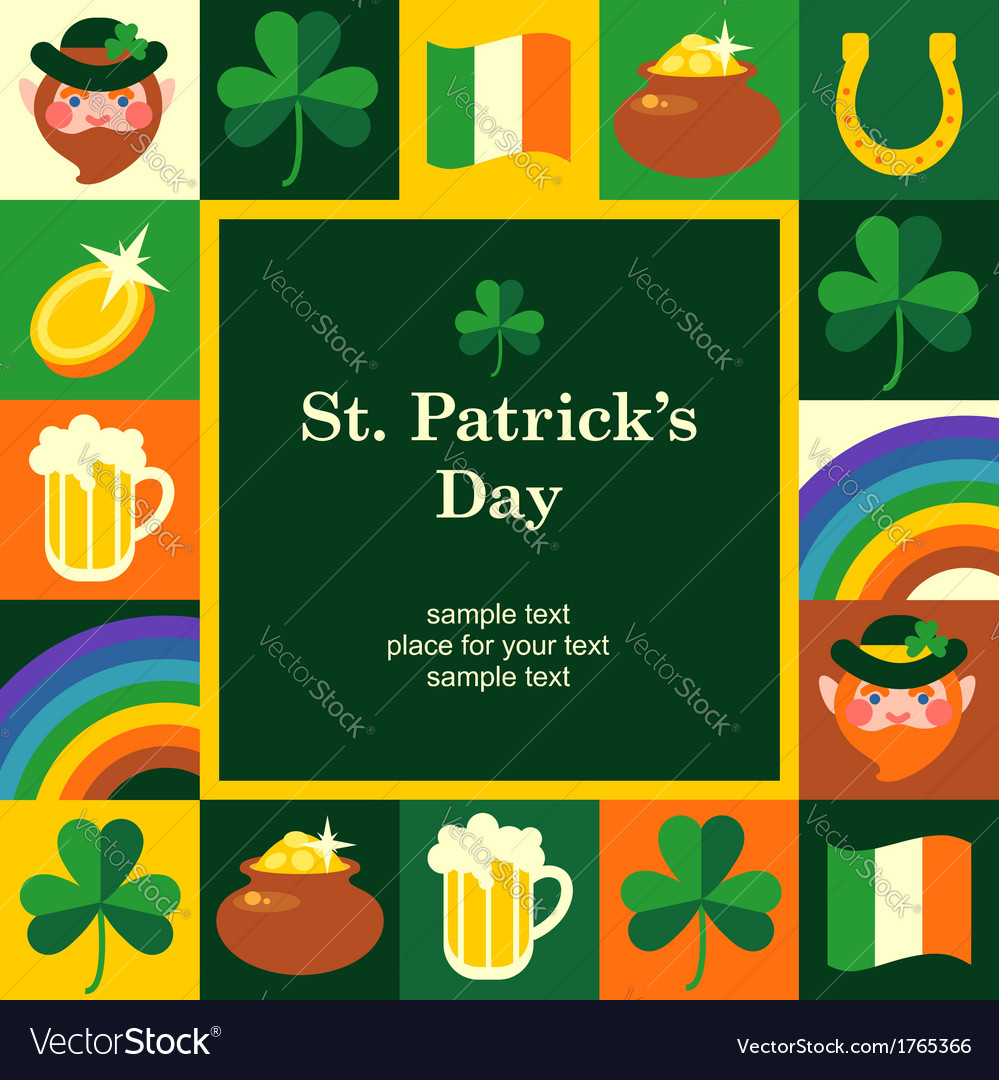 St patrick frame Royalty Free Vector Image - VectorStock