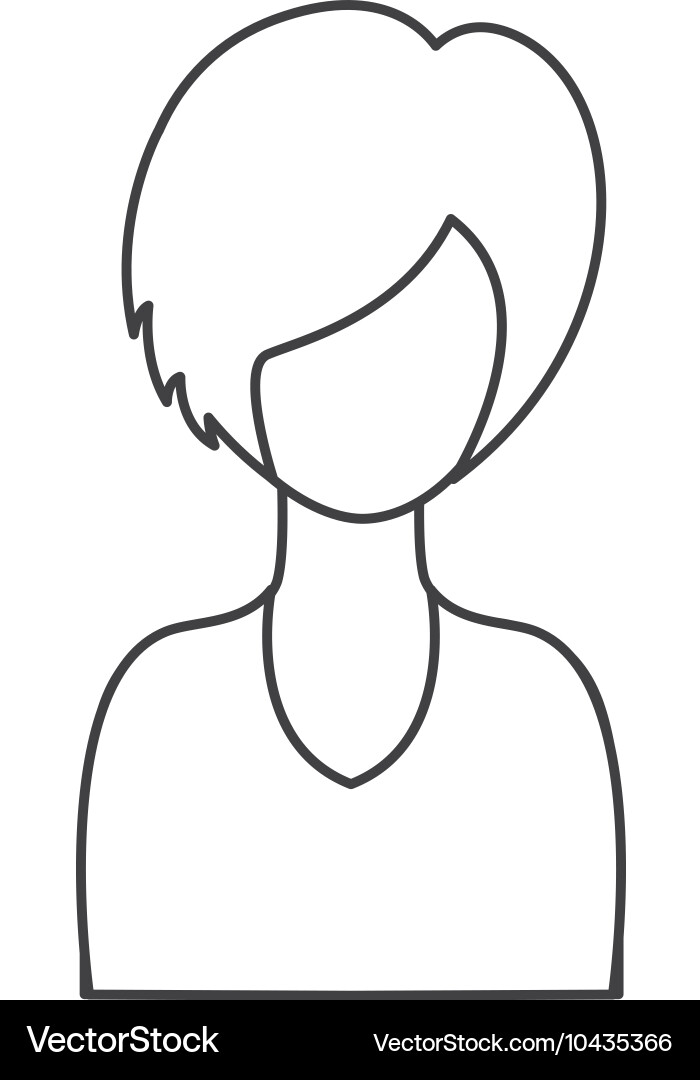 Young woman isolated icon Royalty Free Vector Image