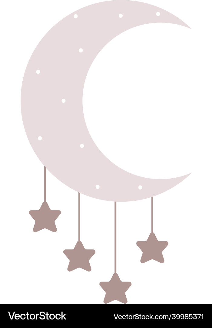 Baby moon mobile Royalty Free Vector Image - VectorStock