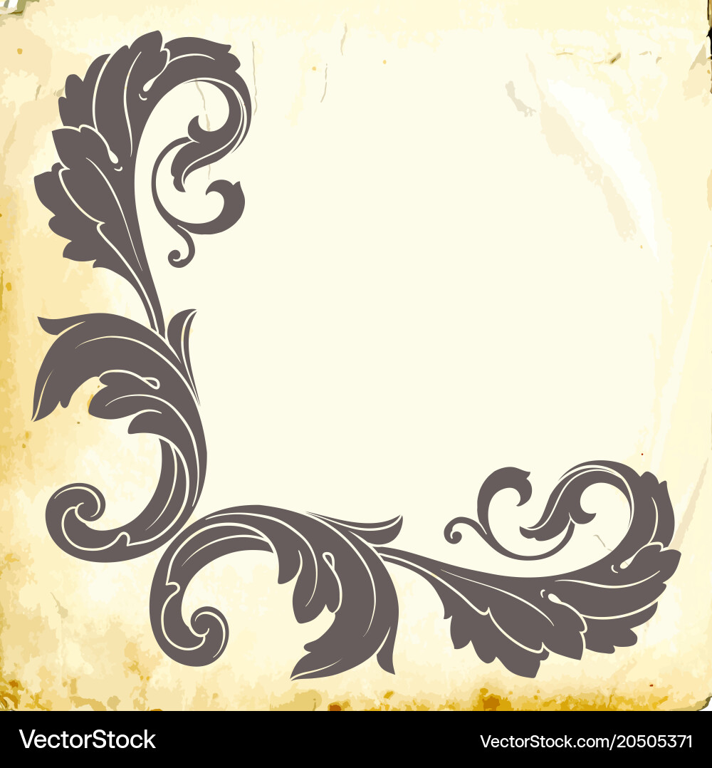Baroque of vintage elements for design Royalty Free Vector