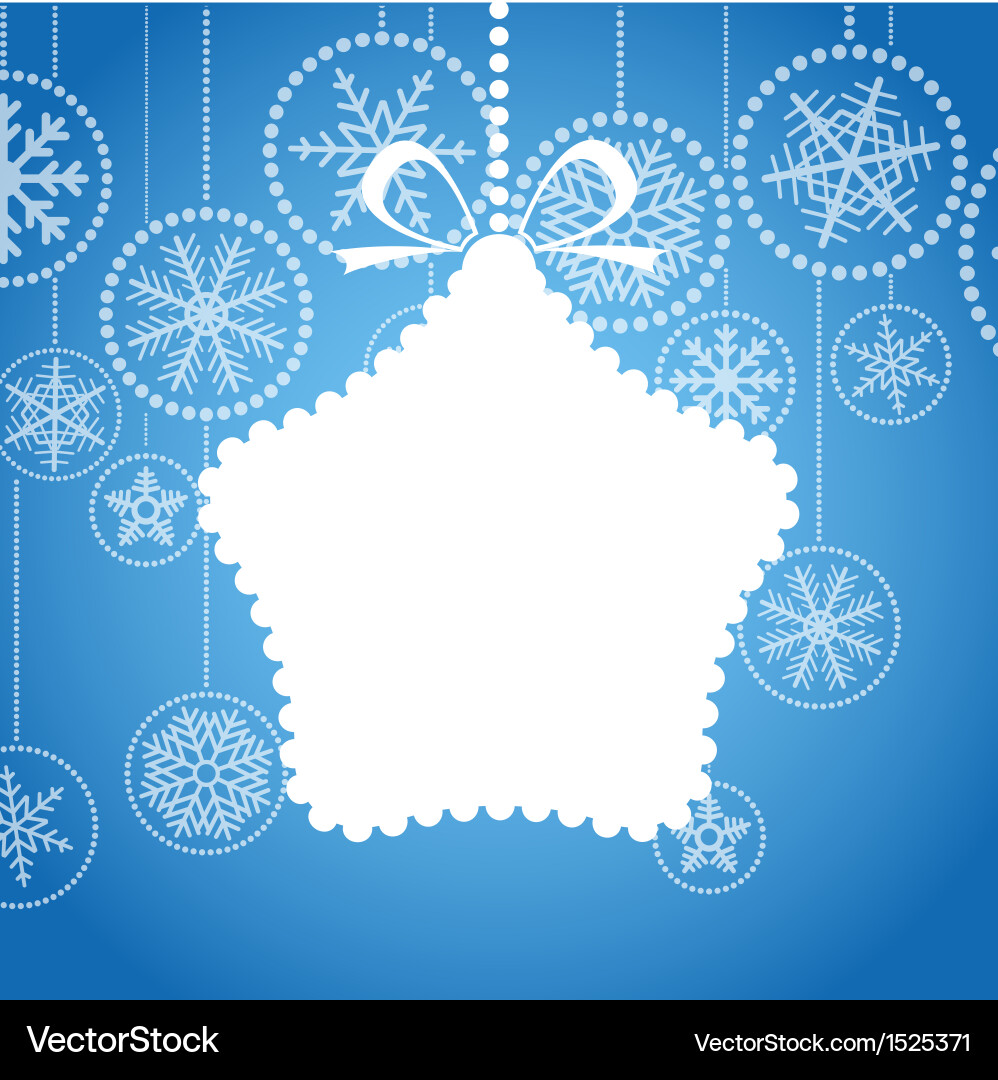Blue christmas greeting card Royalty Free Vector Image