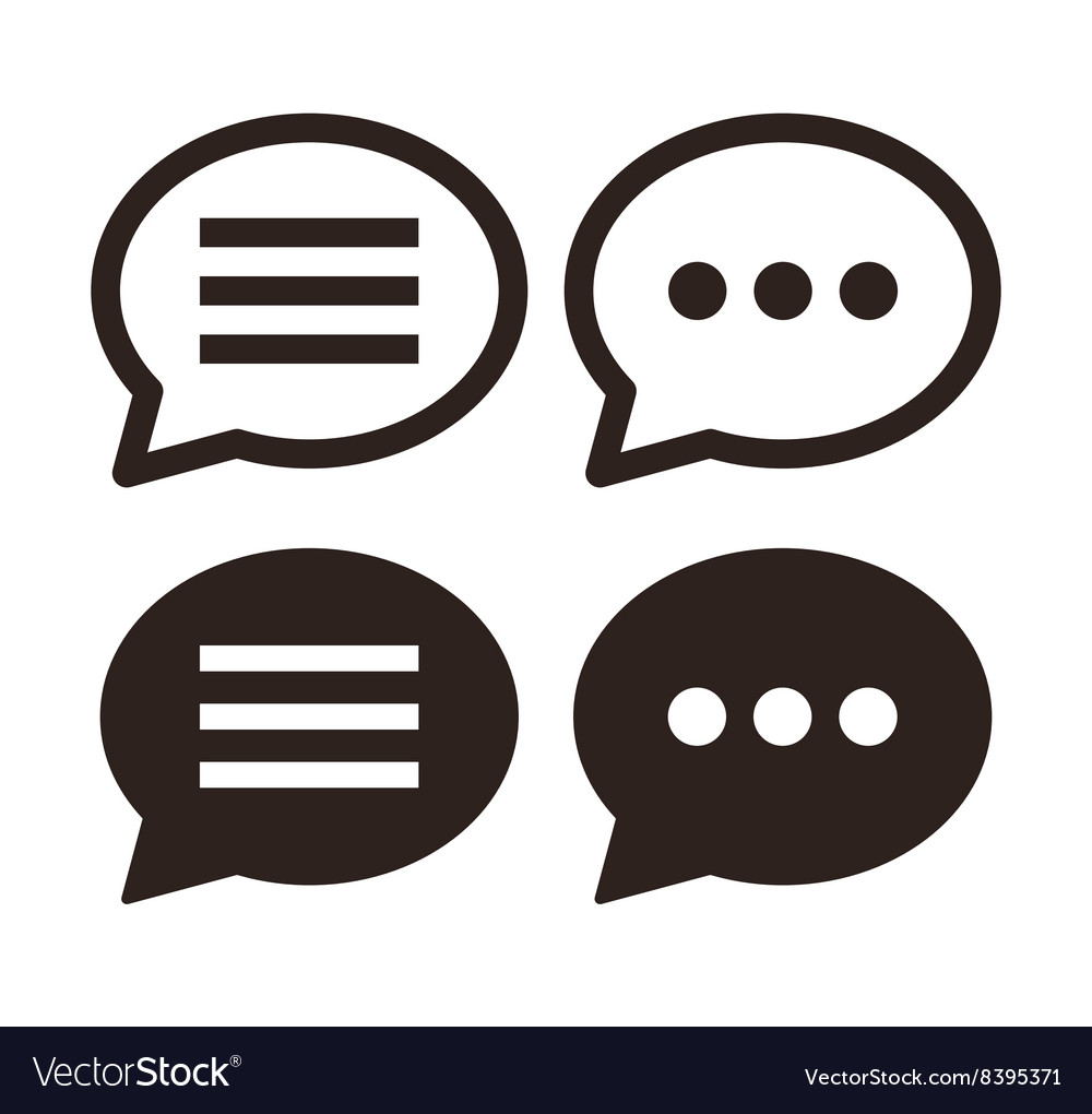 Chat icon set Royalty Free Vector Image - VectorStock