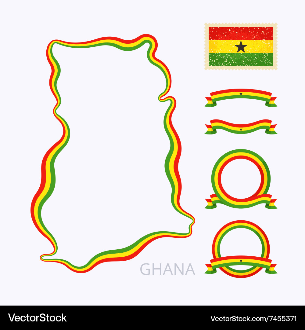 Colors of ghana Royalty Free Vector Image - VectorStock