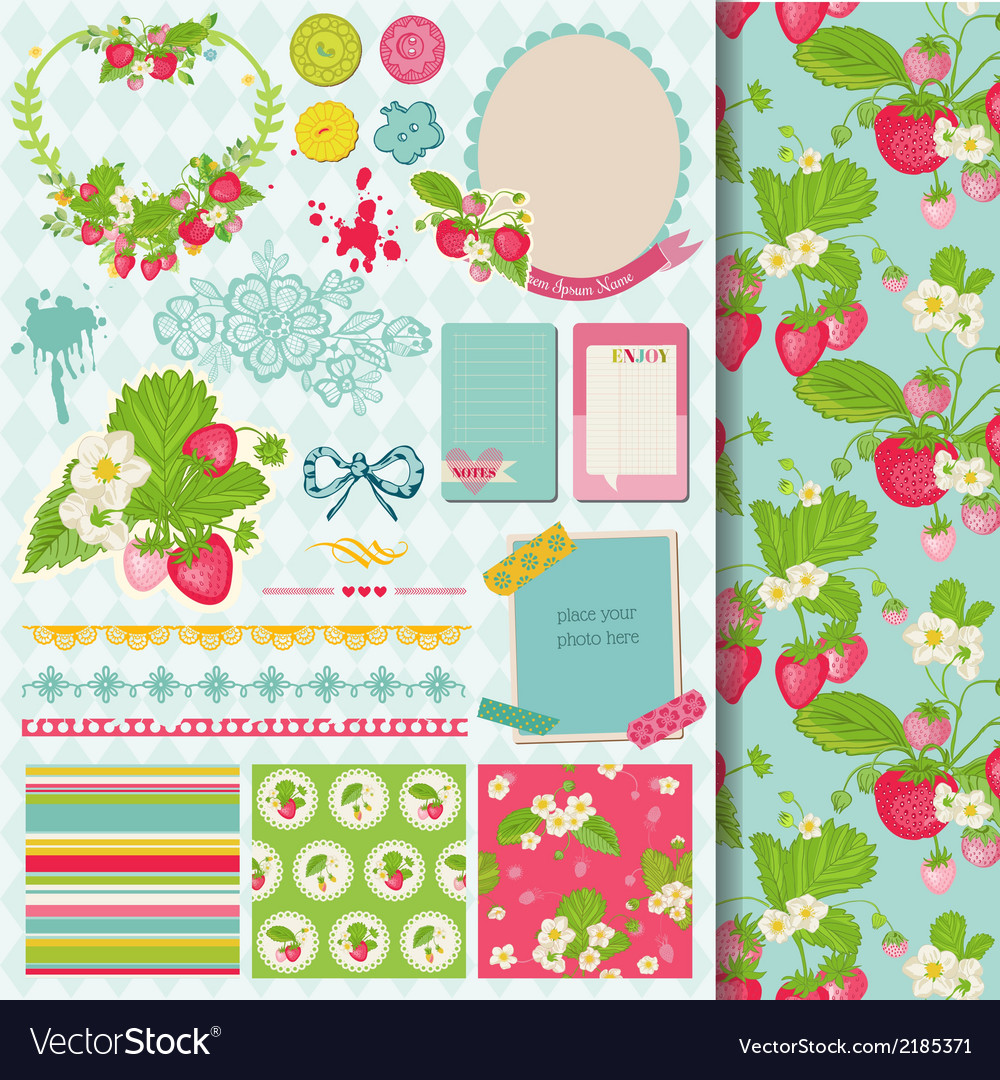 Design elements - strawberry Royalty Free Vector Image