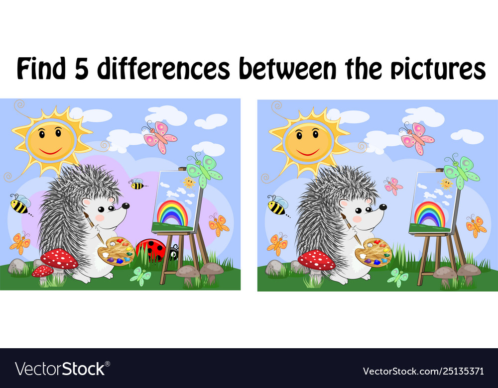 Find differences between pictures Royalty Free Vector Image
