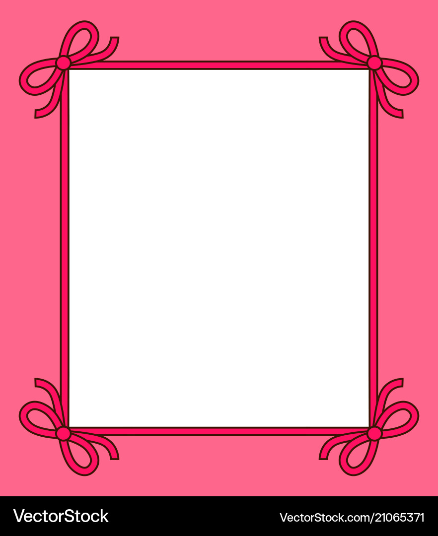Frame with bows of ribbon Royalty Free Vector Image