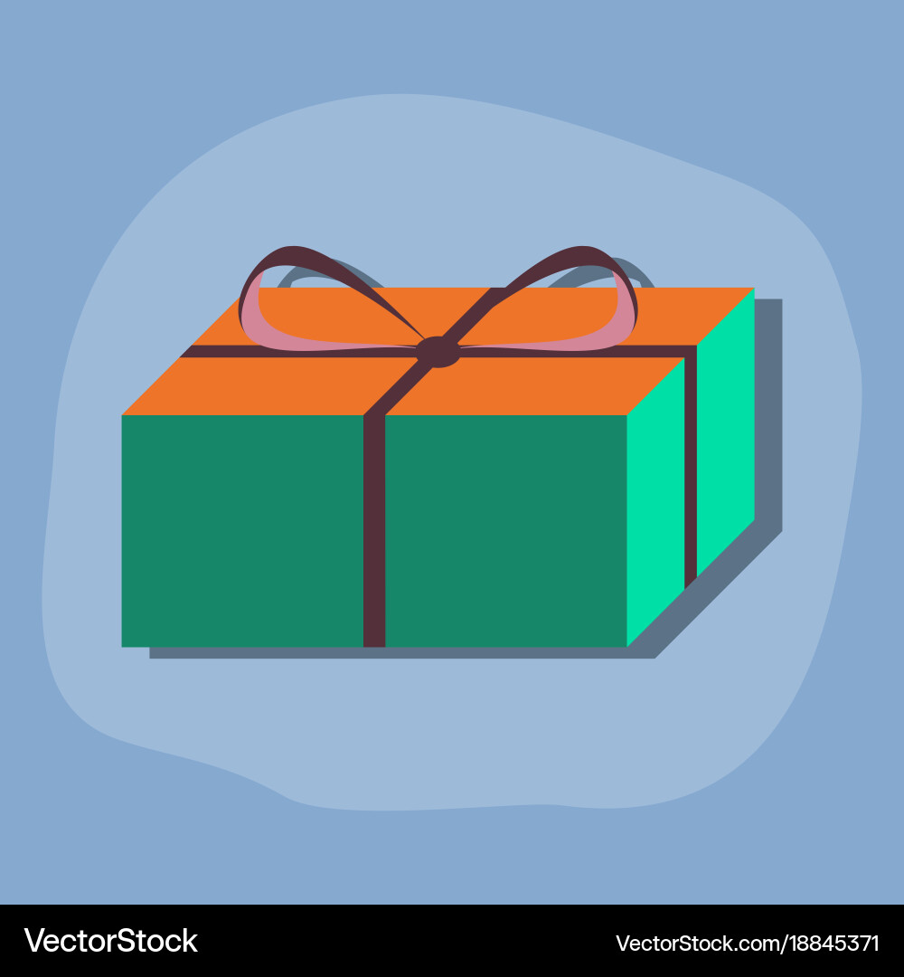 Paper sticker on stylish background gift box Vector Image