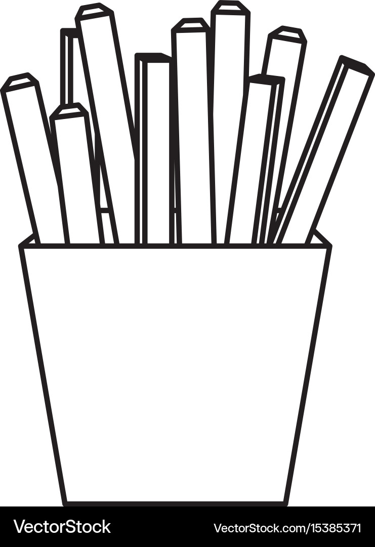 Potatoes fries isolated icon Royalty Free Vector Image