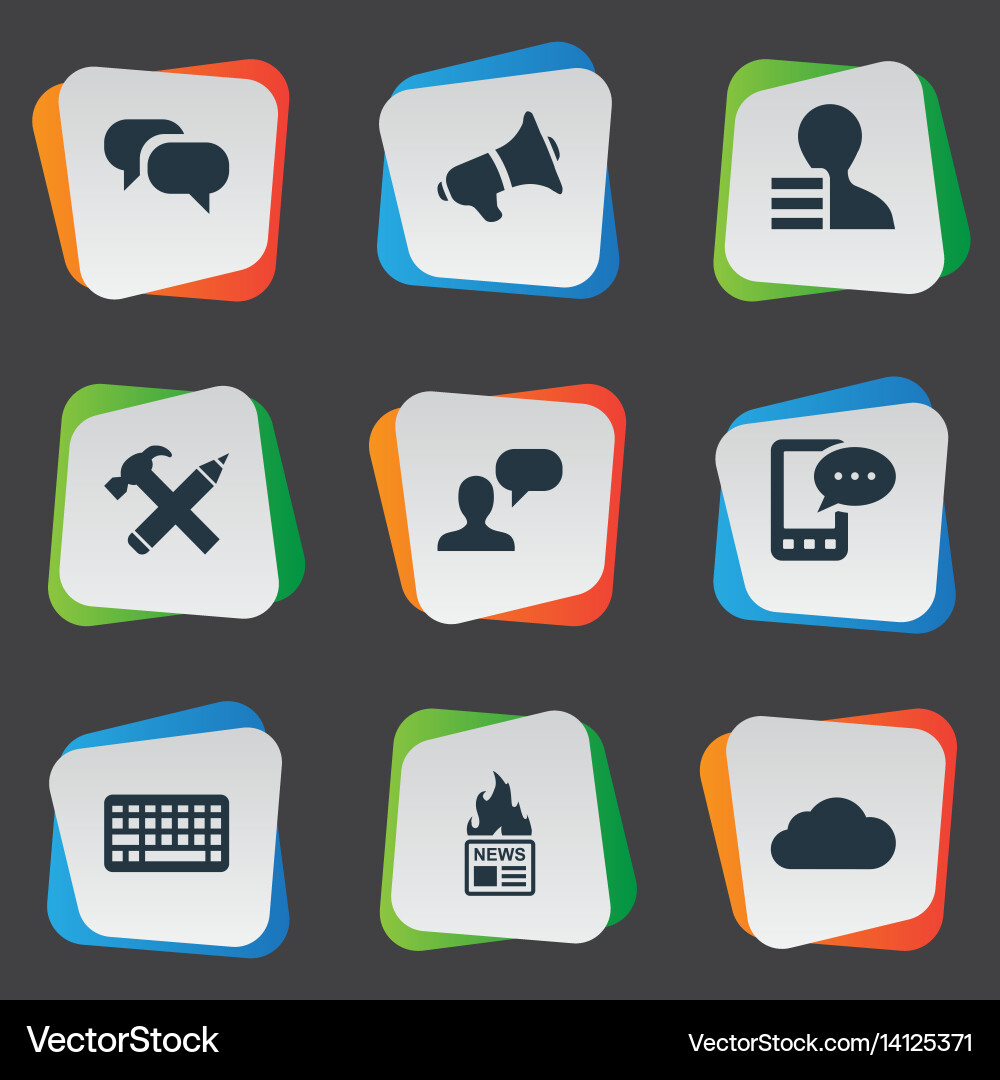 Set of simple user icons Royalty Free Vector Image