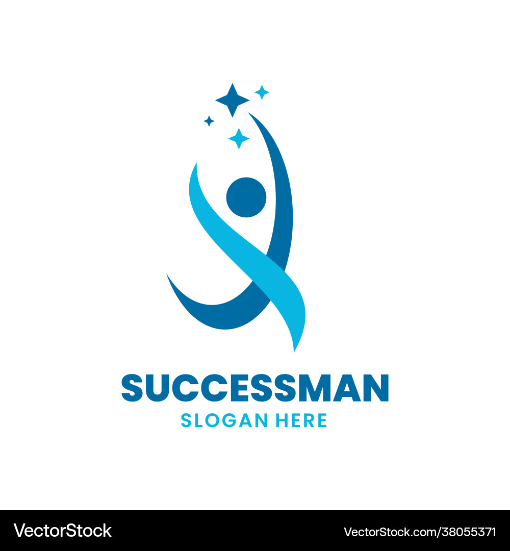 Success people logo template design leadership Vector Image
