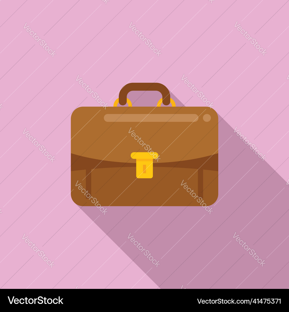 Work briefcase icon flat case bag Royalty Free Vector Image