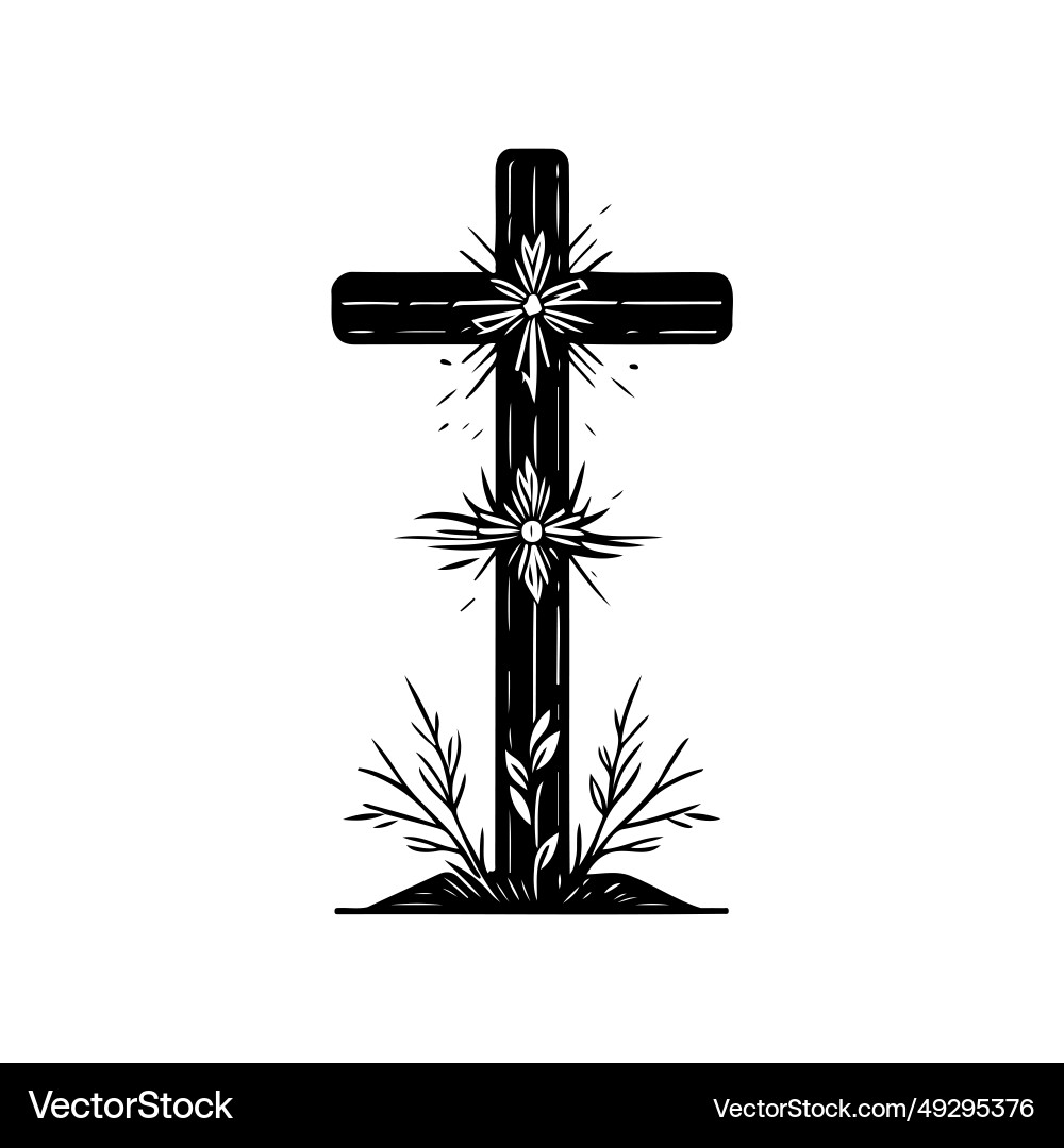 Church icon hand draw black colour easter sunday Vector Image