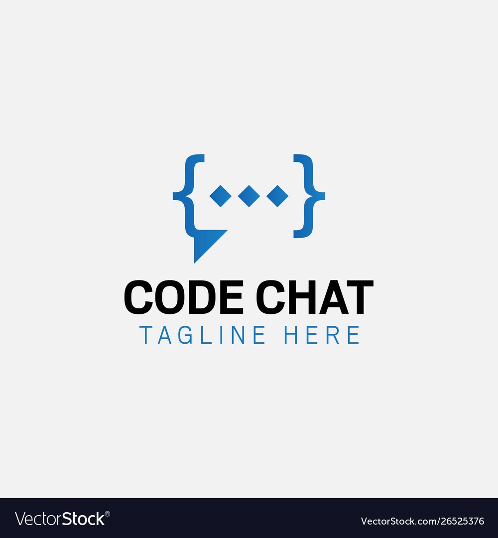 Code chat logo design template isolated Royalty Free Vector