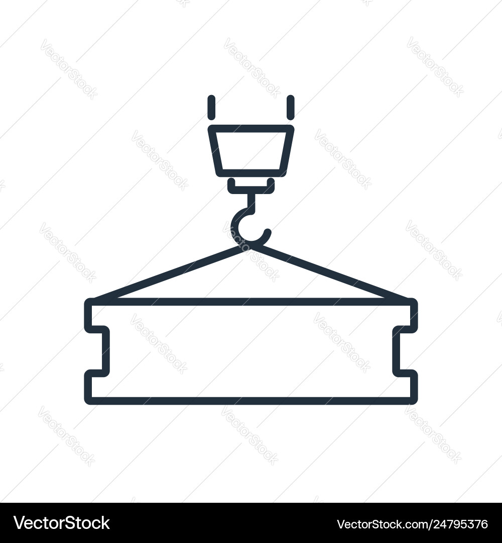Crane hook with flange beam icon symbols Vector Image