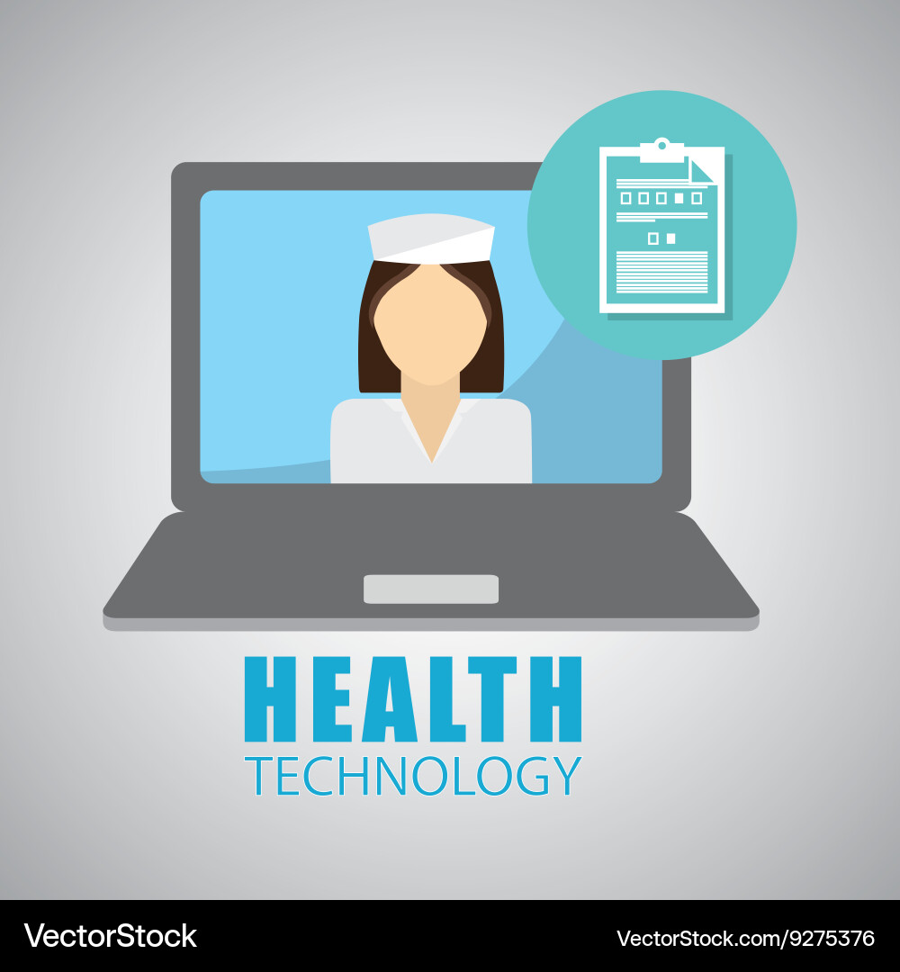 Health care design technology icon isolated Vector Image