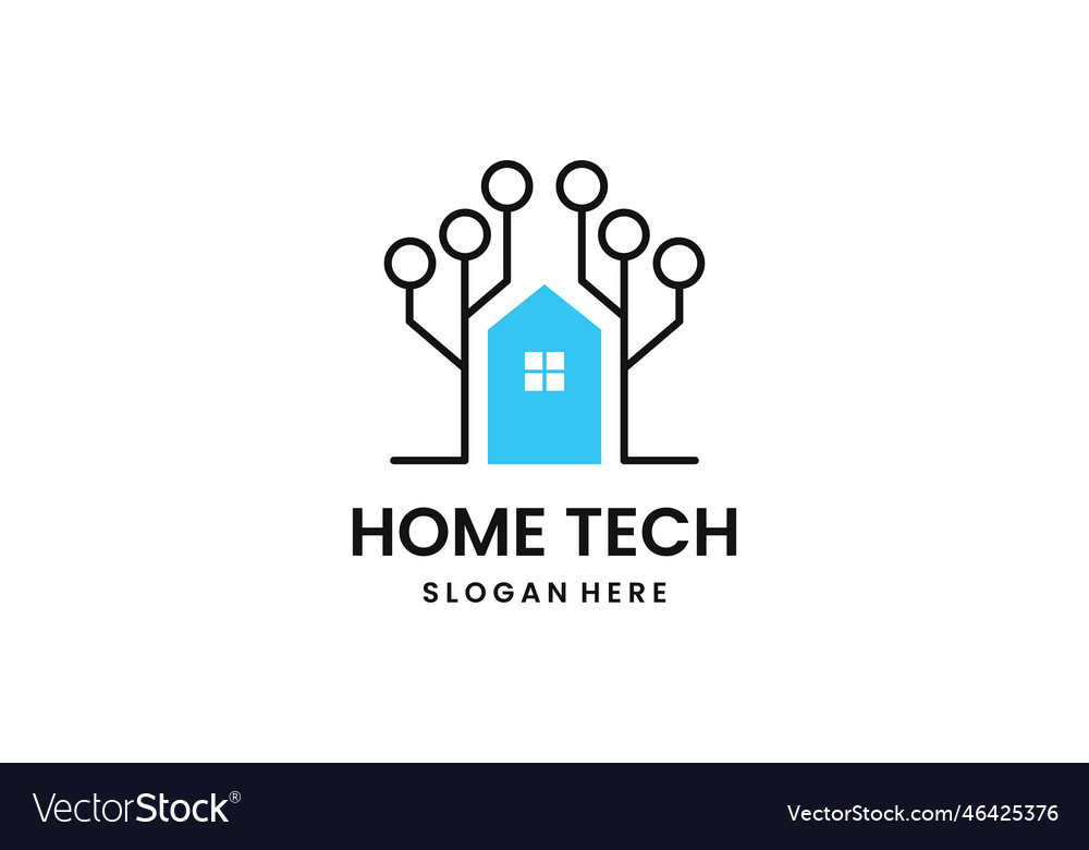Home tech Royalty Free Vector Image - VectorStock
