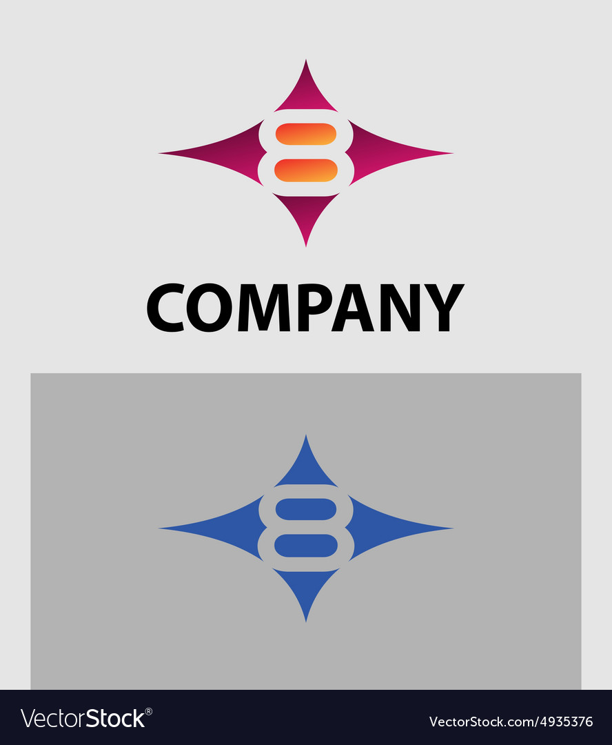 Number eight 8 logo icon template elements Vector Image