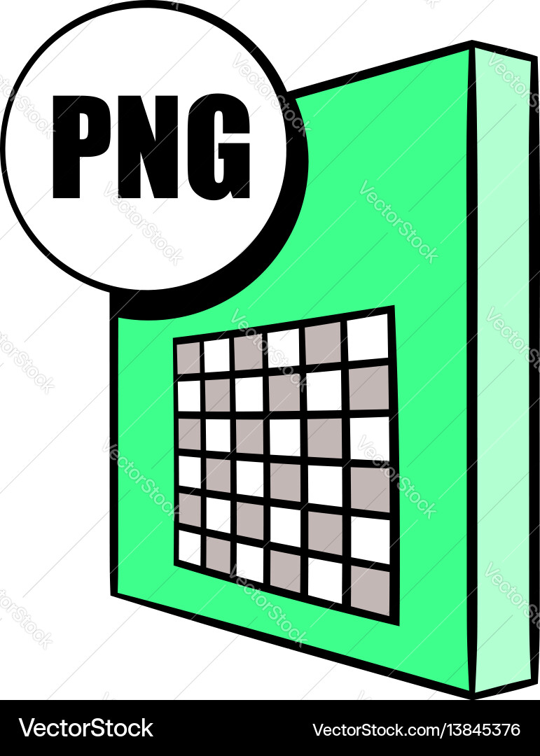 Png file icon cartoon Royalty Free Vector Image