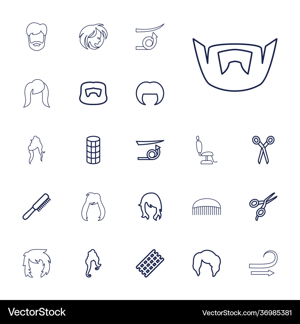 22 haircut icons Royalty Free Vector Image - VectorStock