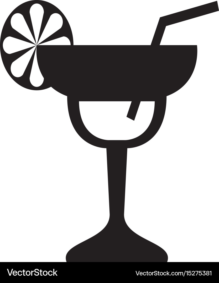Cocktail glass symbol Royalty Free Vector Image