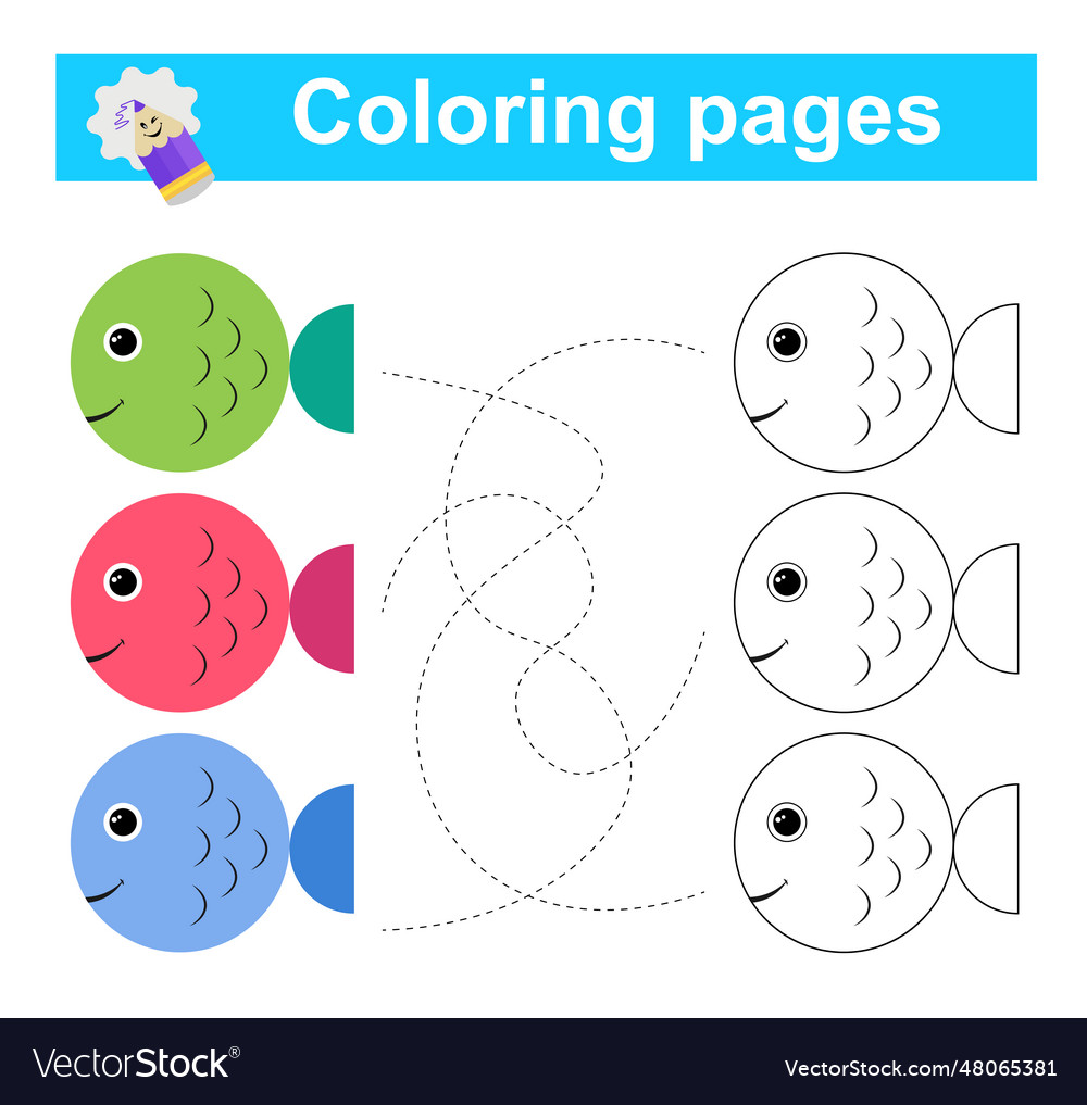 Educational game go through the maze and color Vector Image