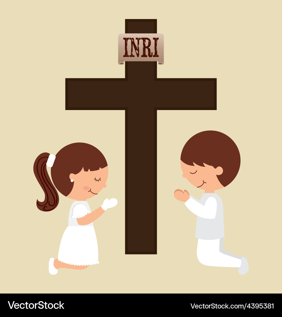 First communion Royalty Free Vector Image - VectorStock