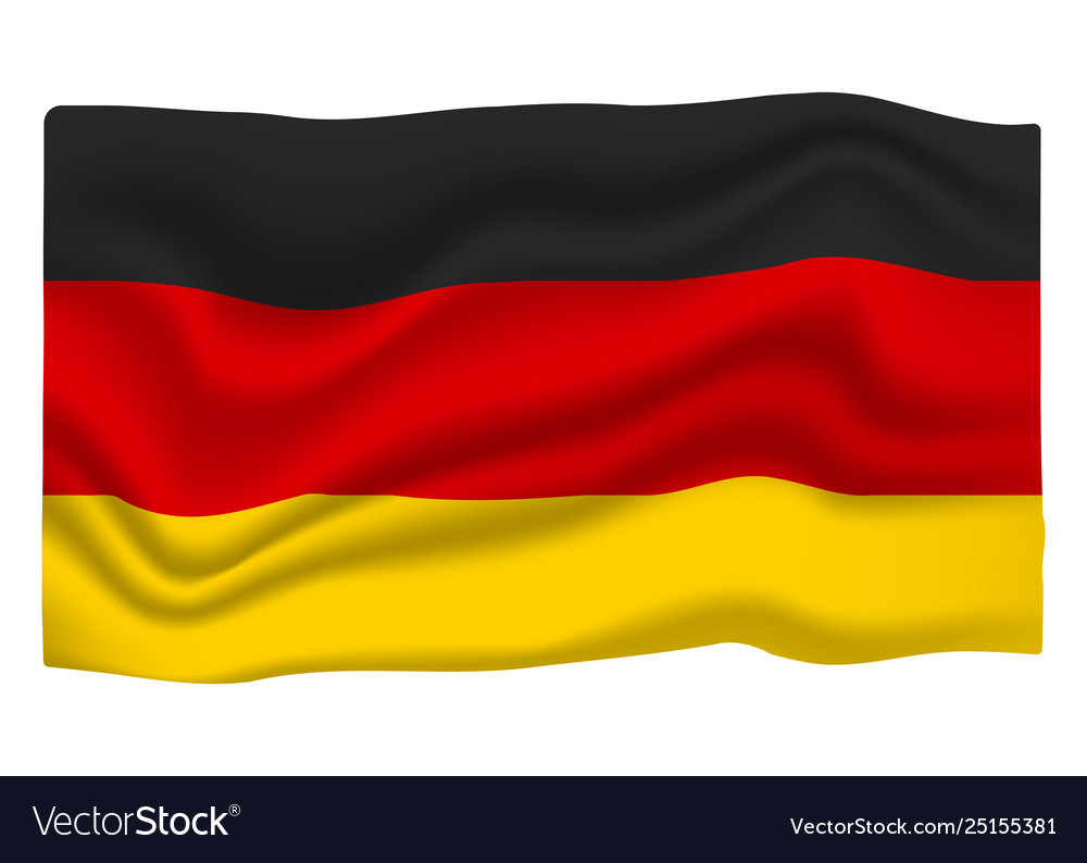 Germany flag icon national flag banner cartoon Vector Image