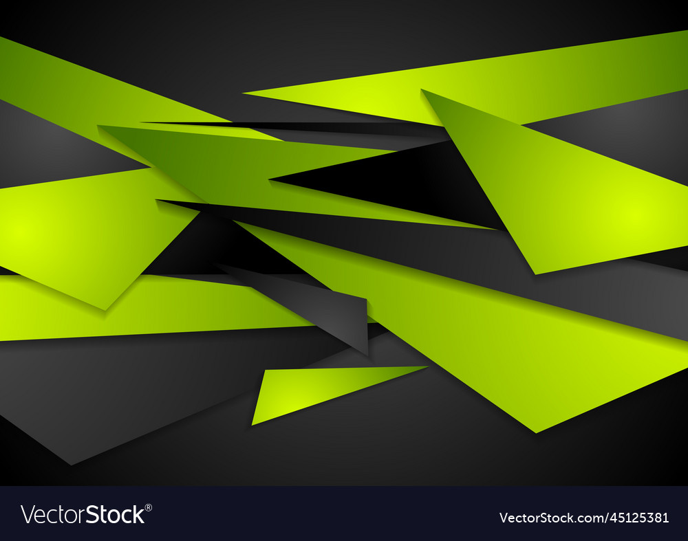 Green and black geometric abstract background Vector Image Green and black geometric abstract background Vector Image