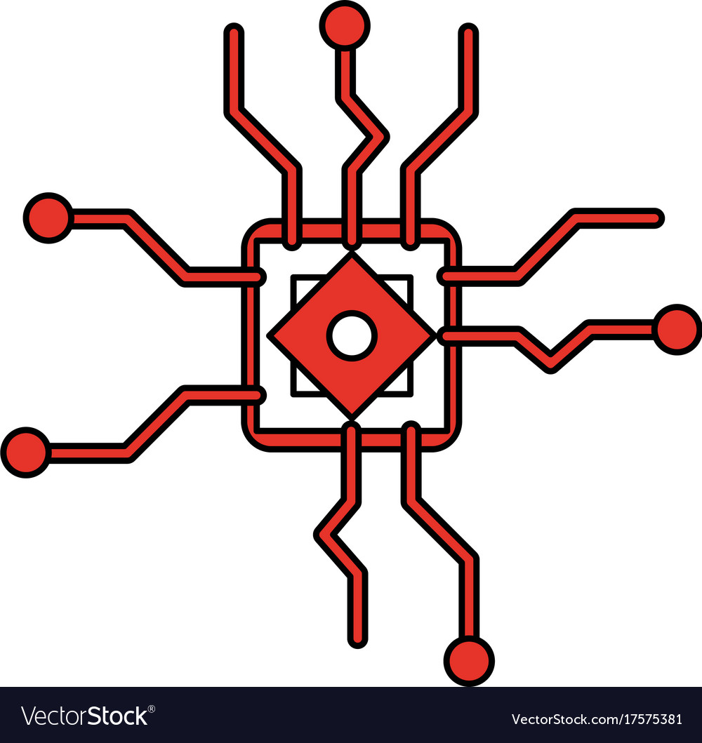 Microchip technology symbol Royalty Free Vector Image