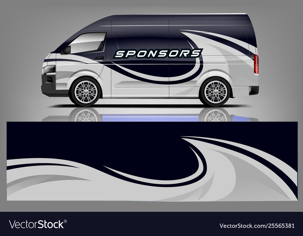 Van wrap design Royalty Free Vector Image - VectorStock