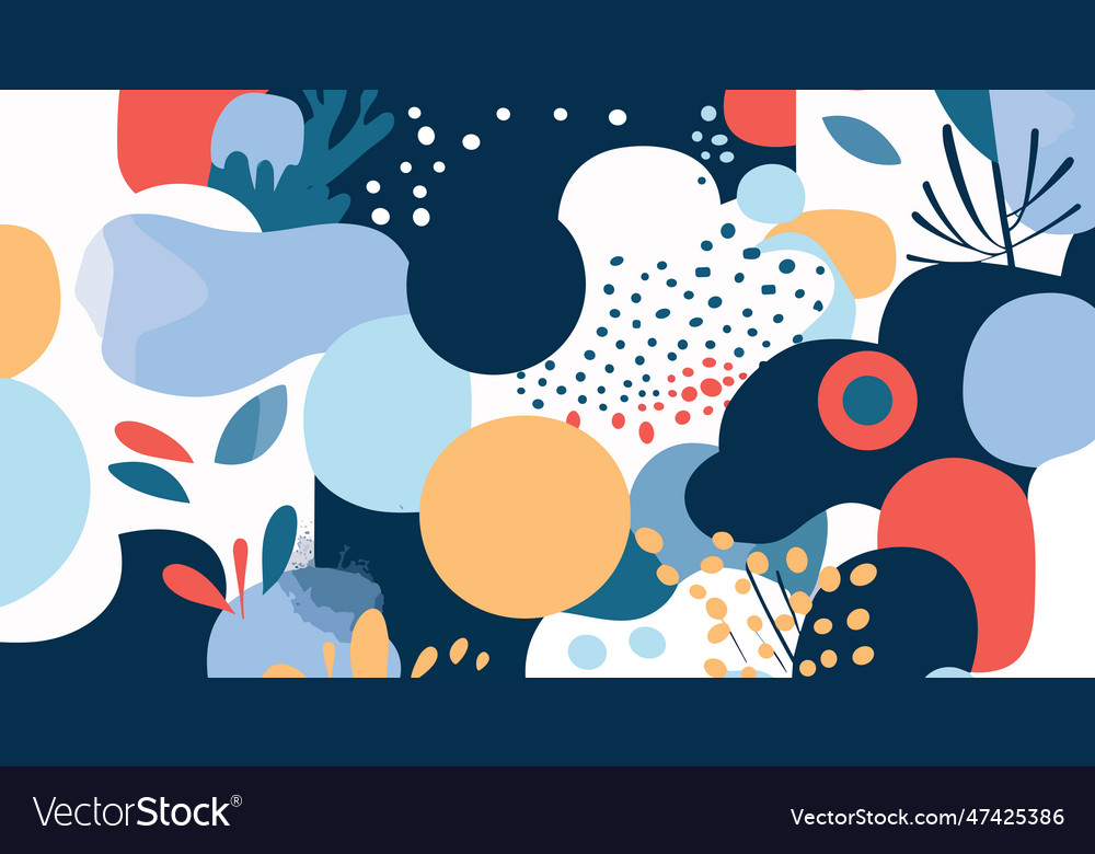 Abstract flat composition Royalty Free Vector Image