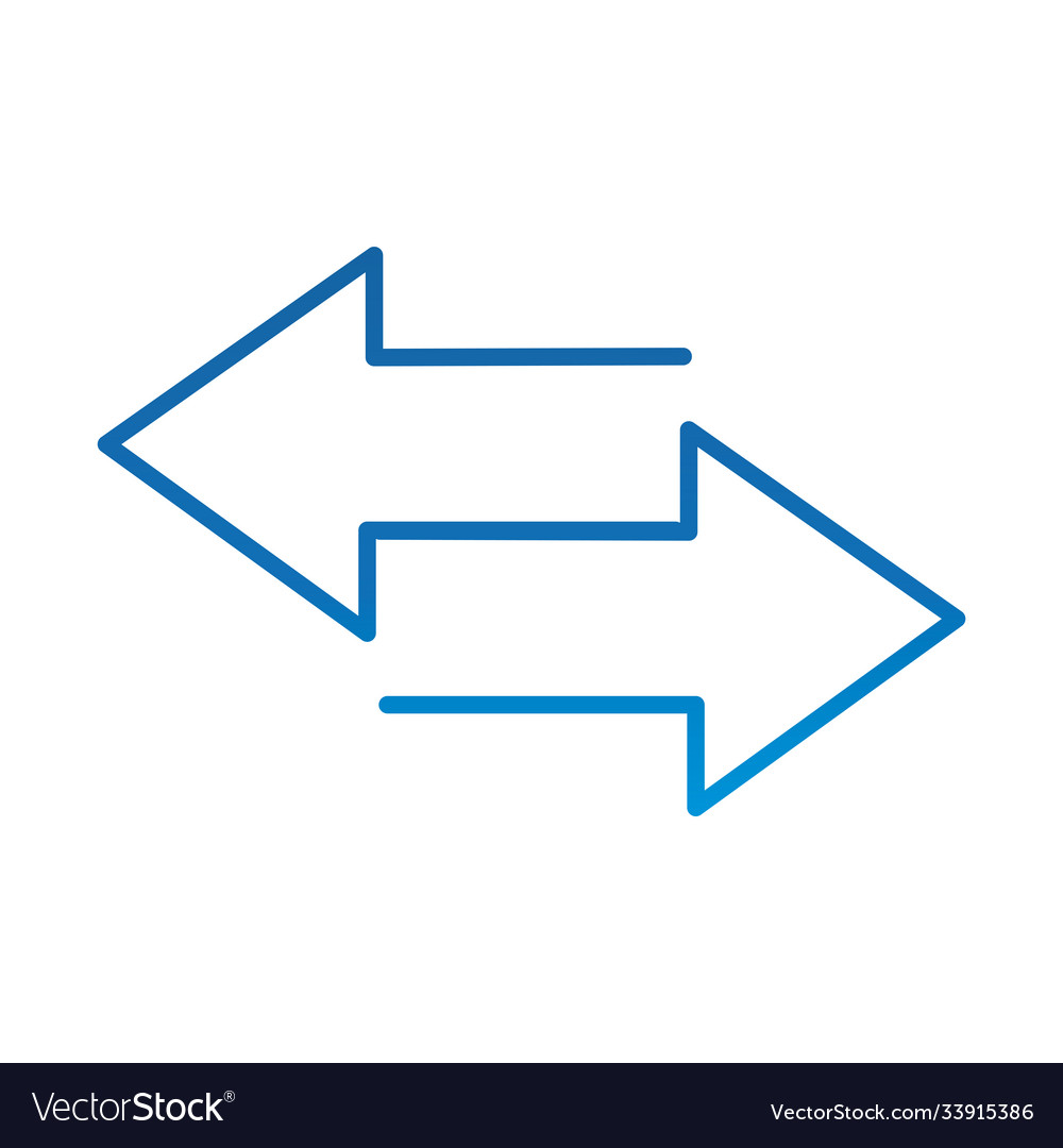 Arrows different direction guide gradient blue Vector Image