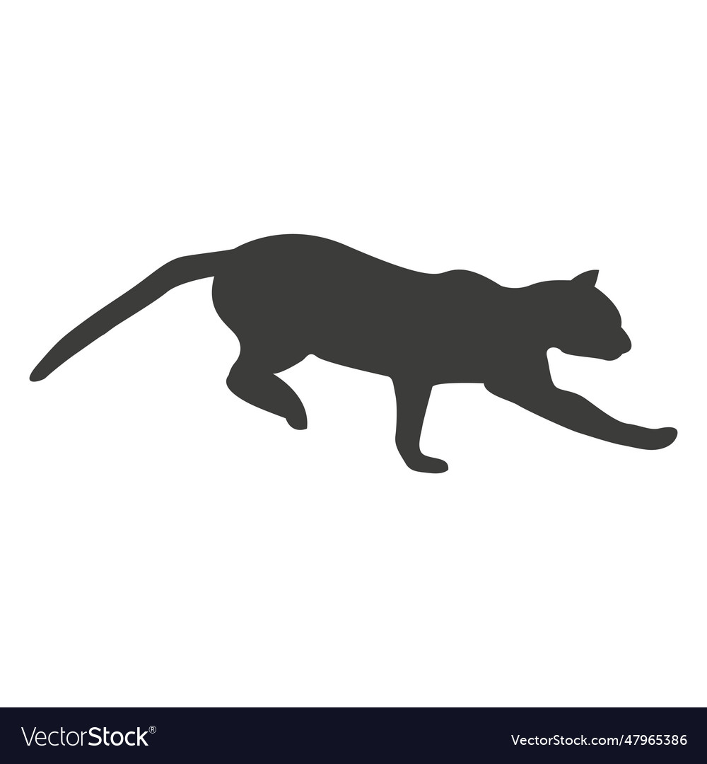 Cat running sequence 7 Royalty Free Vector Image