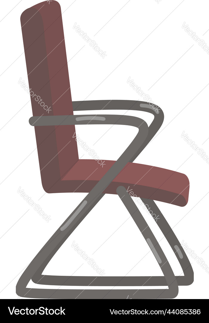 Front desk chair icon cartoon office back Vector Image