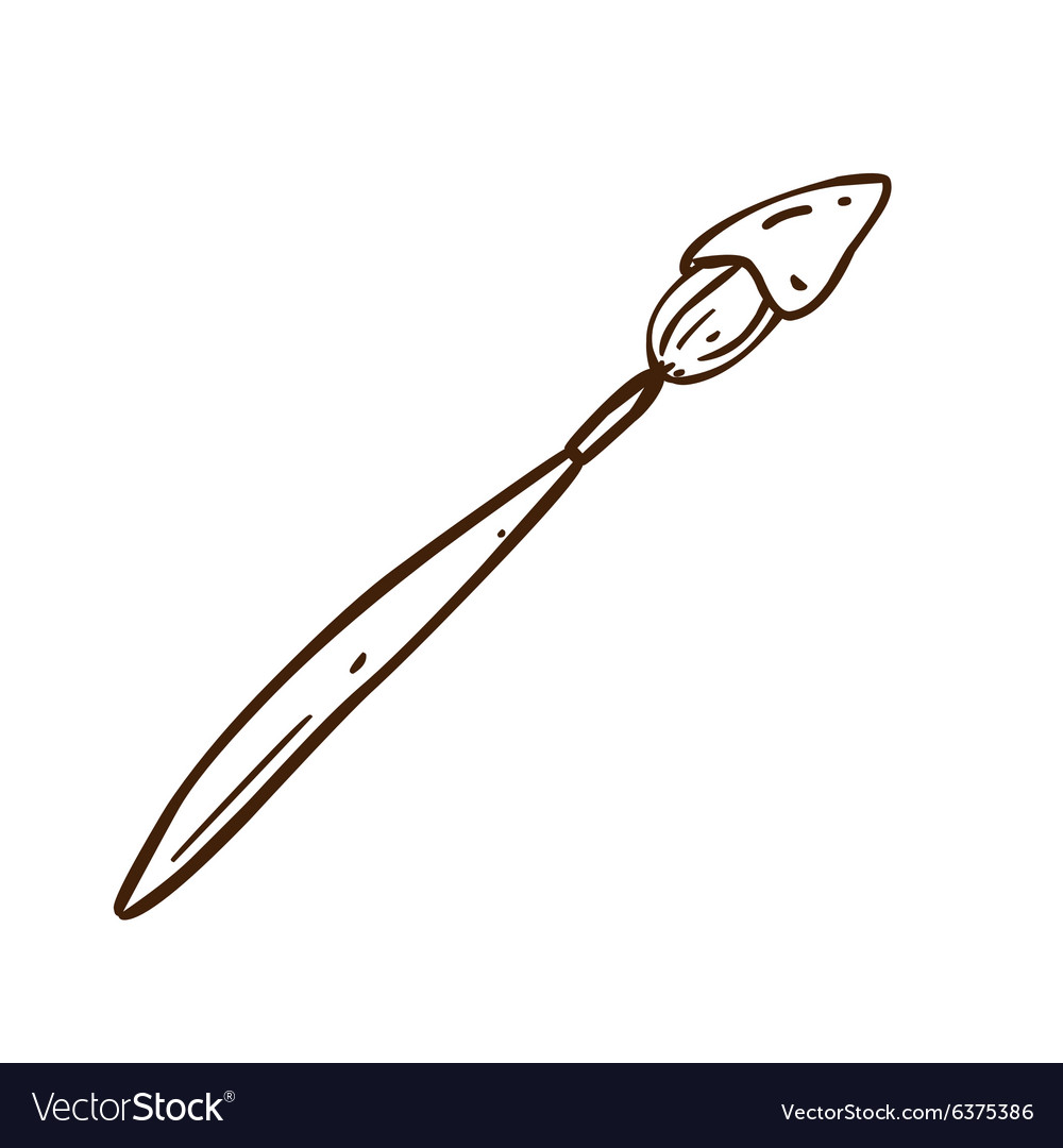 Hand drawn paint brush Royalty Free Vector Image