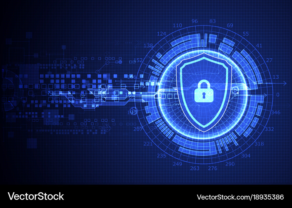 Protection concept of digital and technological Vector Image