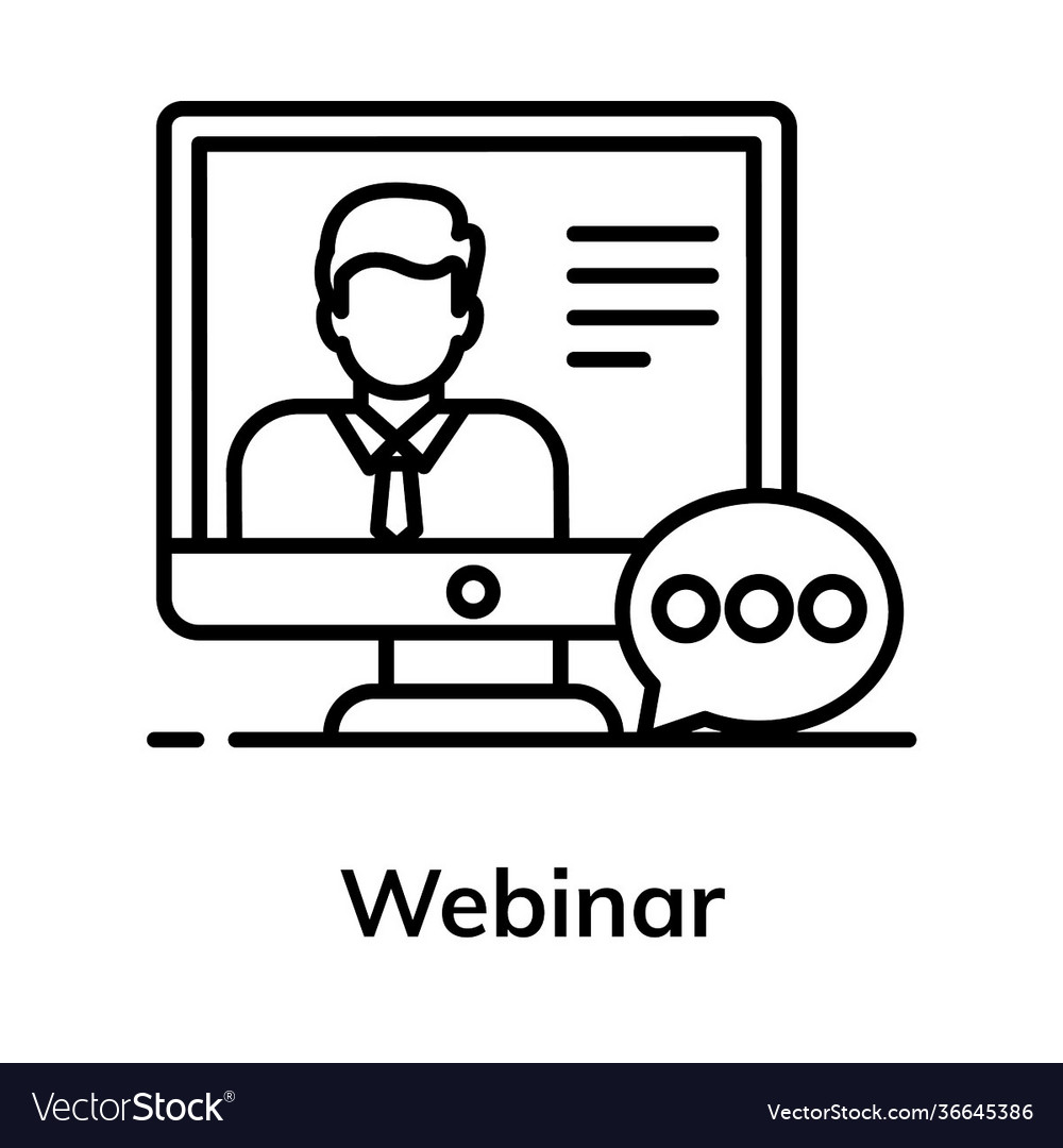 Webinar Royalty Free Vector Image - VectorStock