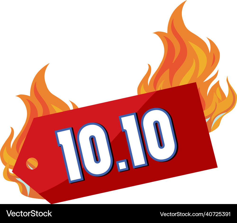 1010 font logo for advertising Royalty Free Vector Image