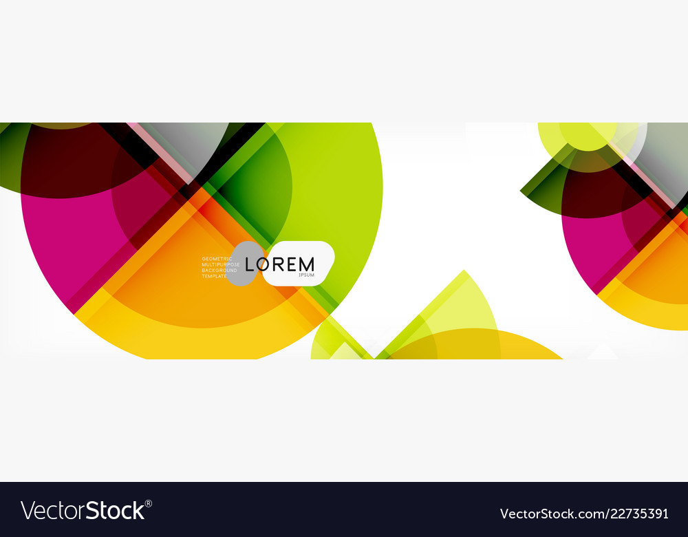 Abstract background - multicolored circles trendy Vector Image