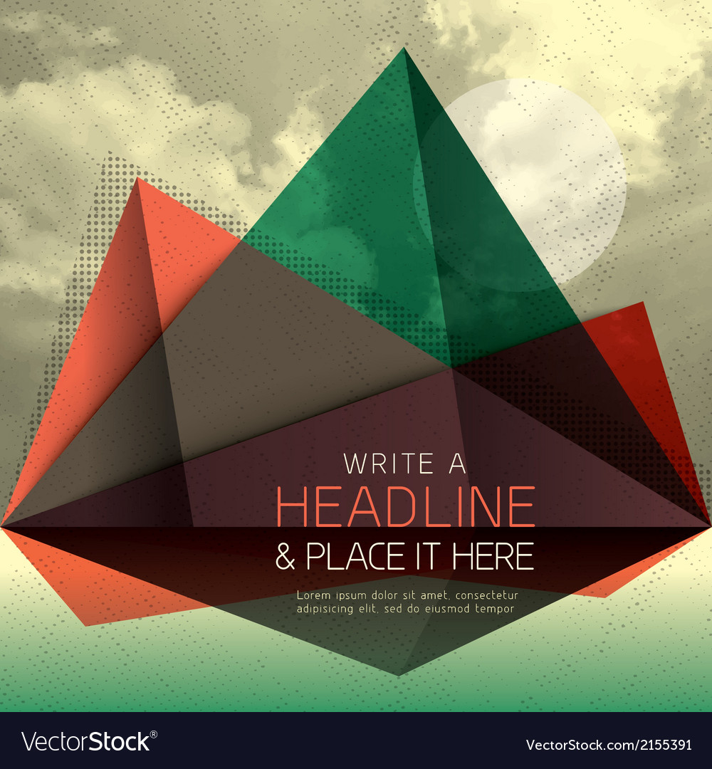 Abstract mountain shape background Royalty Free Vector Image