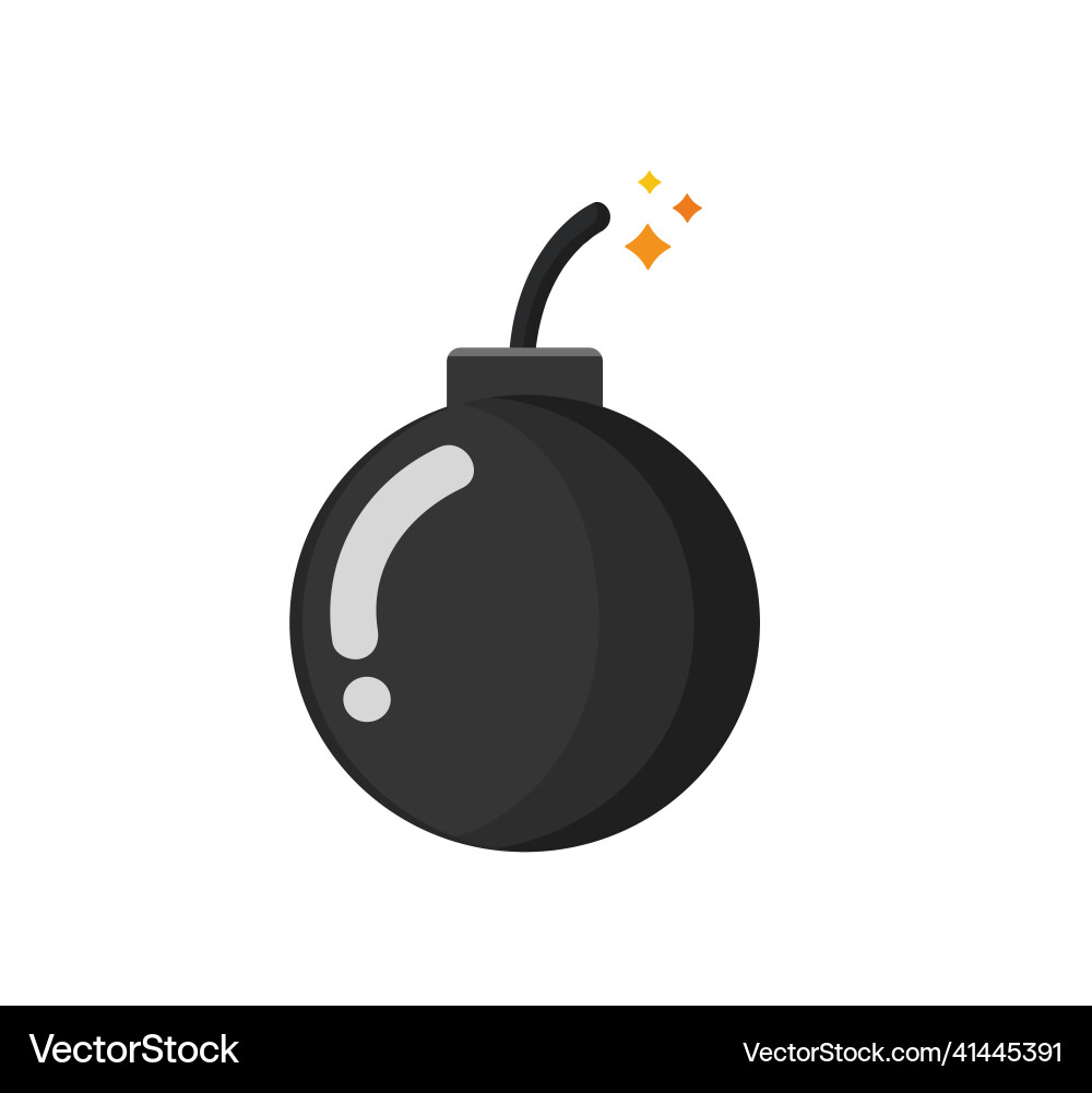 Bomb with sparkles Royalty Free Vector Image - VectorStock