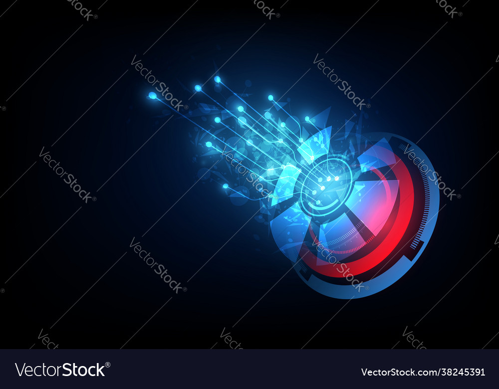 Connection Line On Networking Telecommunication Vector Image
