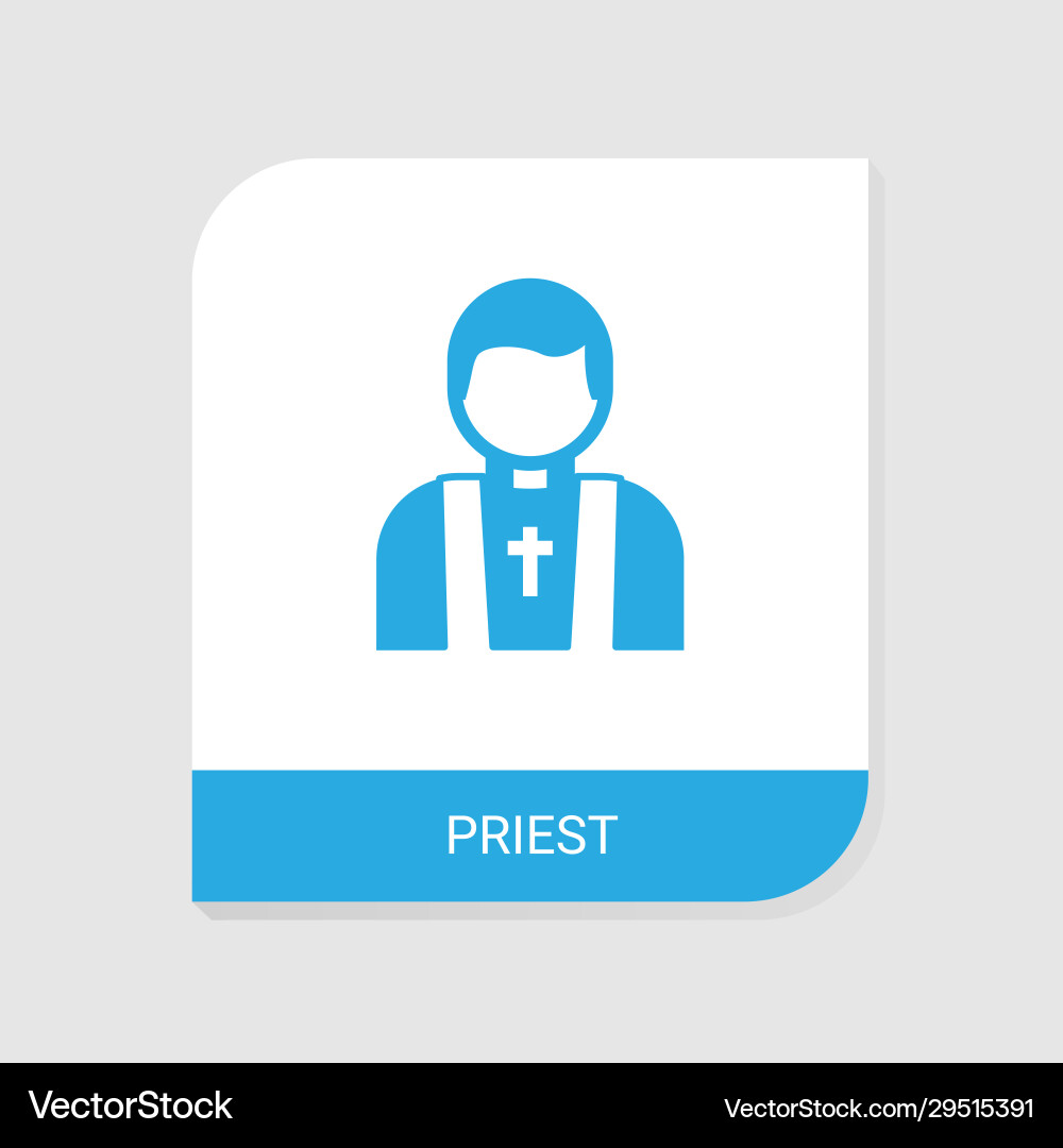 Editable filled priest icon from wedding icons Vector Image