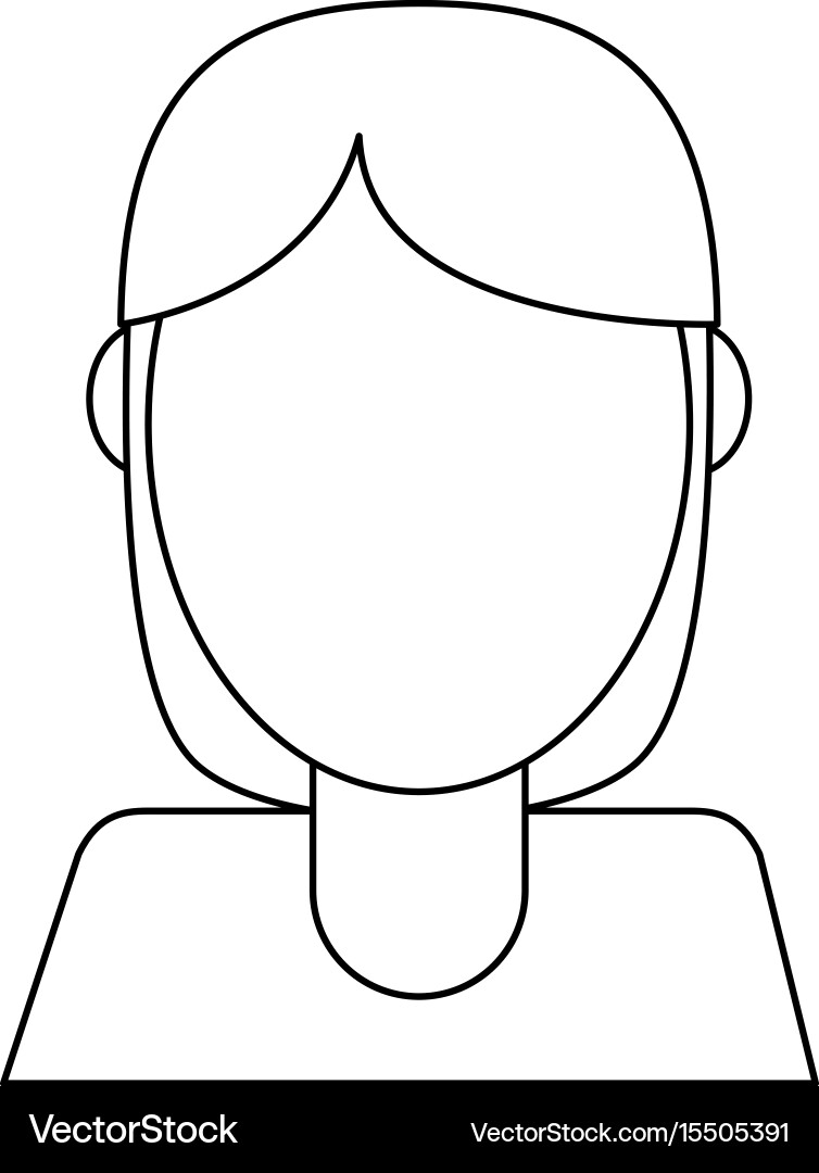 Faceless woman avatar icon image Royalty Free Vector Image