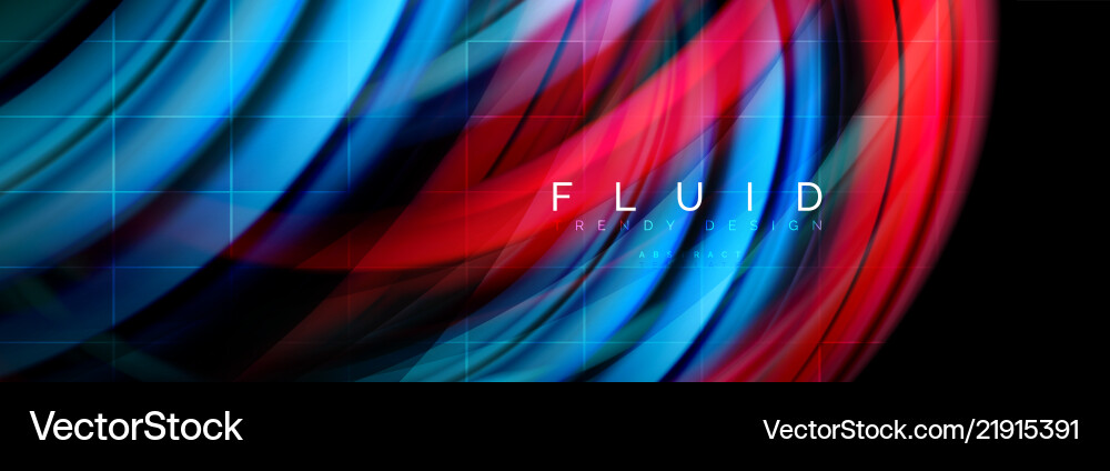 Flowing glowing color motion concept trendy Vector Image