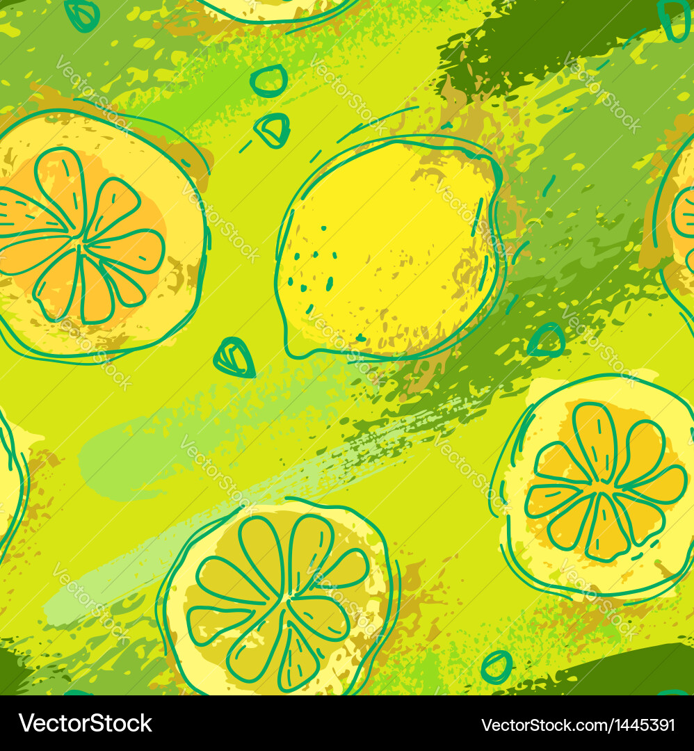 Lemon pattern Royalty Free Vector Image - VectorStock