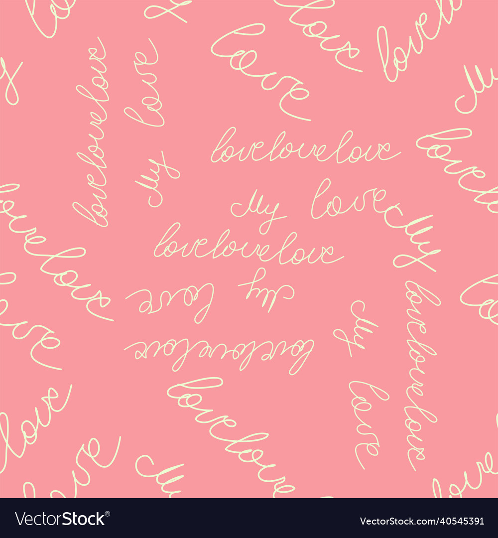 Love text seamless pattern backgrounds Royalty Free Vector