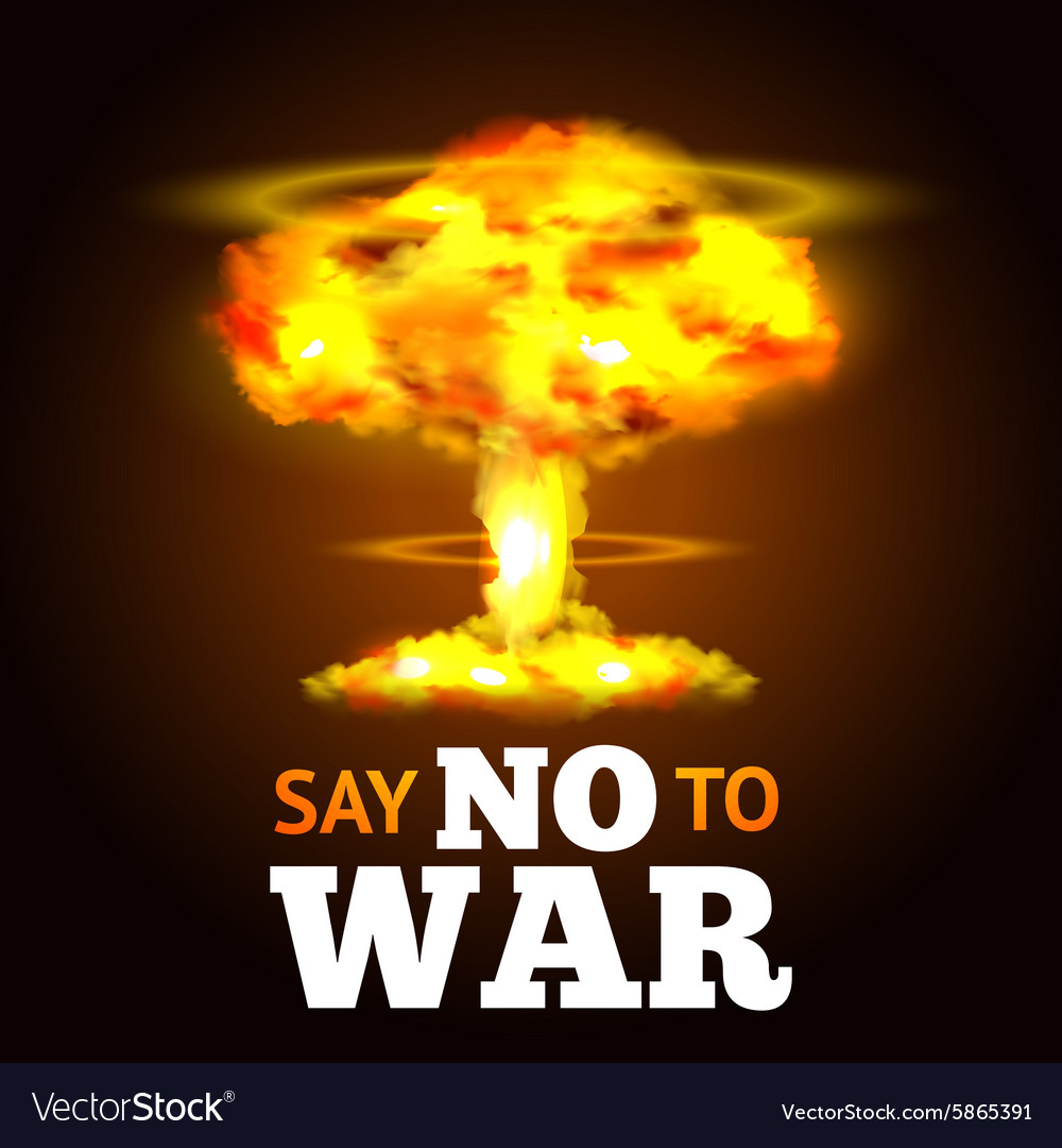 Nuclear explosion poster Royalty Free Vector Image