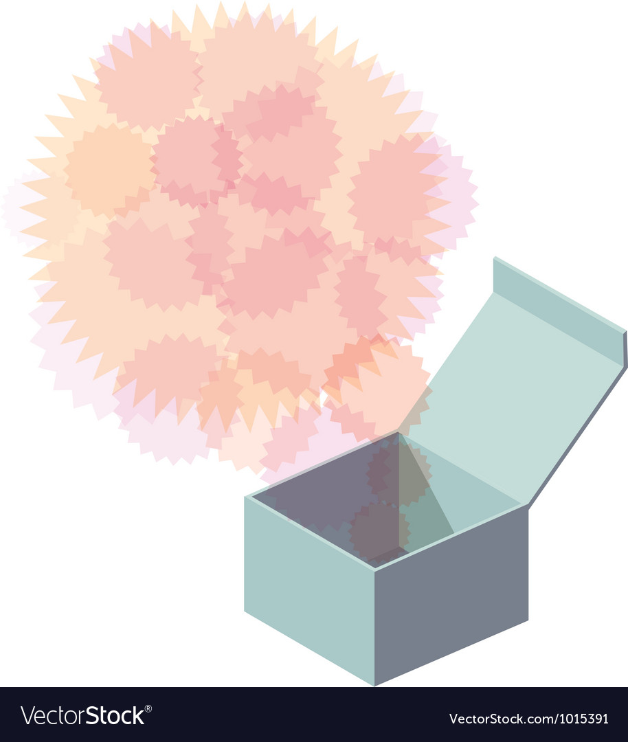 Opened paper box Royalty Free Vector Image - VectorStock